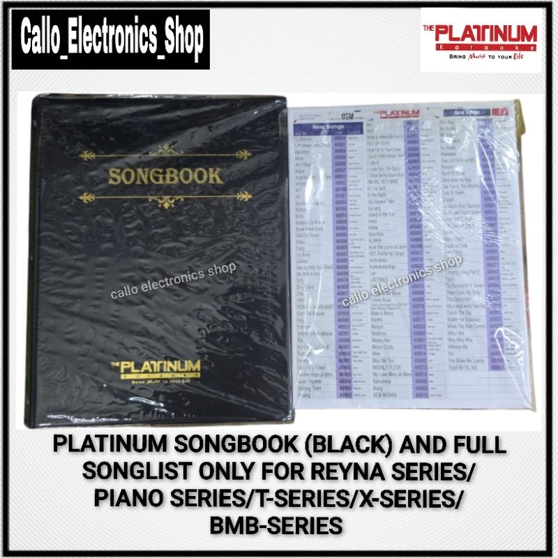 Platinum Songbook With Full Songlist Volume 103 (Songbook Black) No CD or SD Card Songbook Only ...