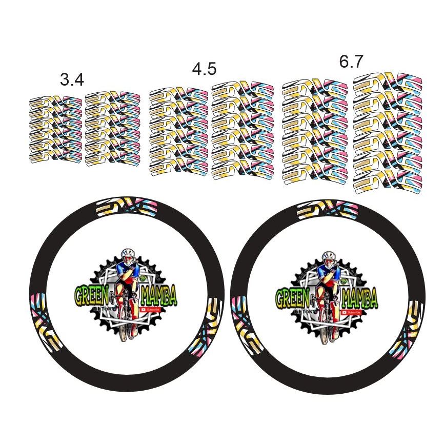 TADEJ POGACAR ENVE RAINBOW SES BIKE RIM STICKER SET by Green Mamba ...
