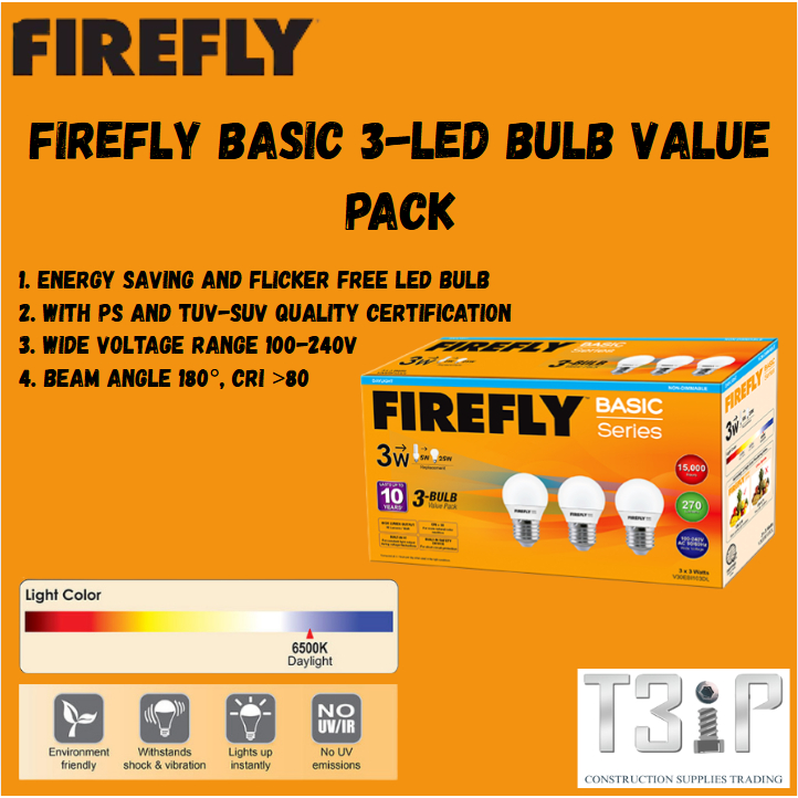 Firefly Basic 3-LED Bulb Value Pack | Shopee Philippines