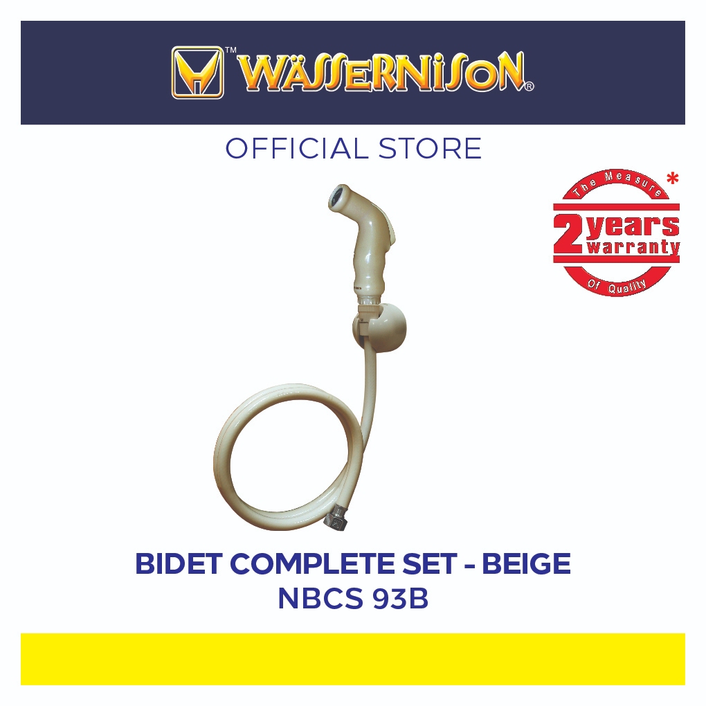 Wassernison Premium Universal Toilet Bidet Complete Set - Beige (Easy ...
