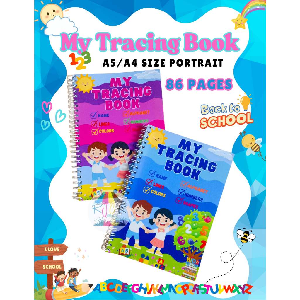 My Tracing Book for Kids / Names, Alphabets, Lines, Shapes, Numbers and ...