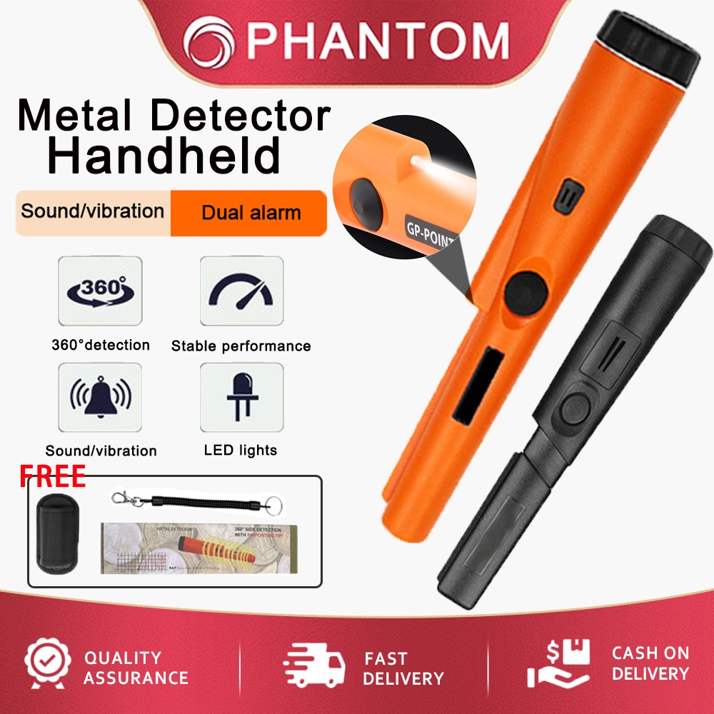 Handheld Metal Detector Portable Gold Detector Scanner 360° Pinpointing ...