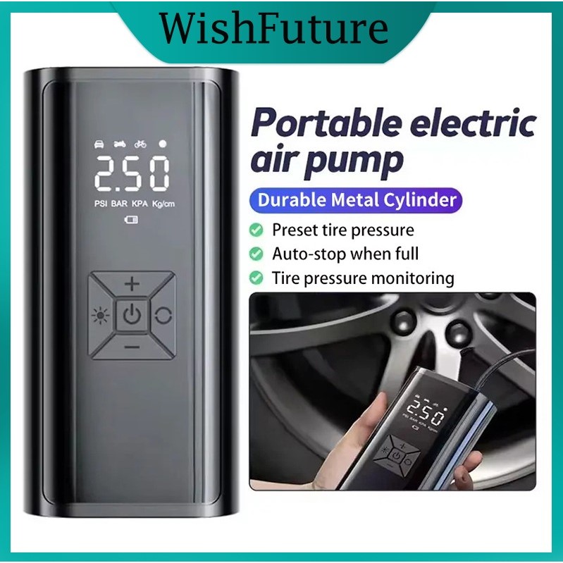 portable Small wireless tire inflator car motorcycle bike inflator pump ...