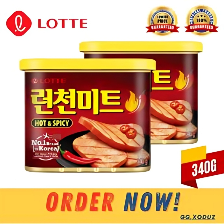 1PC OK! LOTTE HOT & SPICY Authentic Korean Spam Luncheon Meat 340g 2027 Expiry | Shopee Philippines