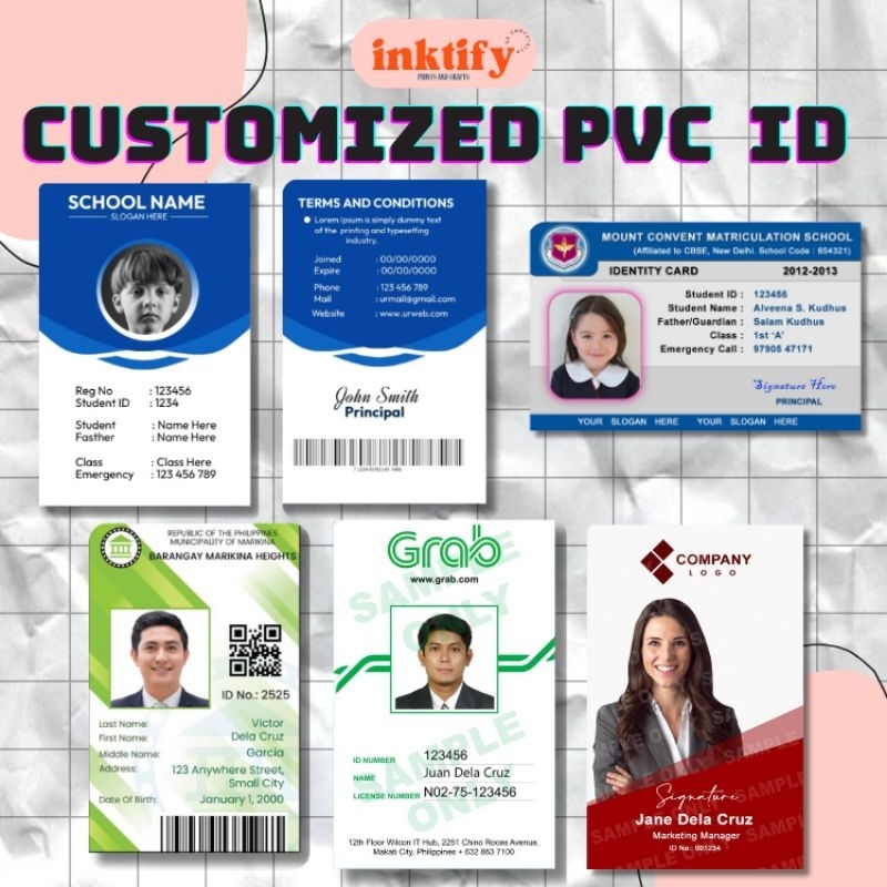 Customized PVC Id for Company, school, membership card,security etc ...