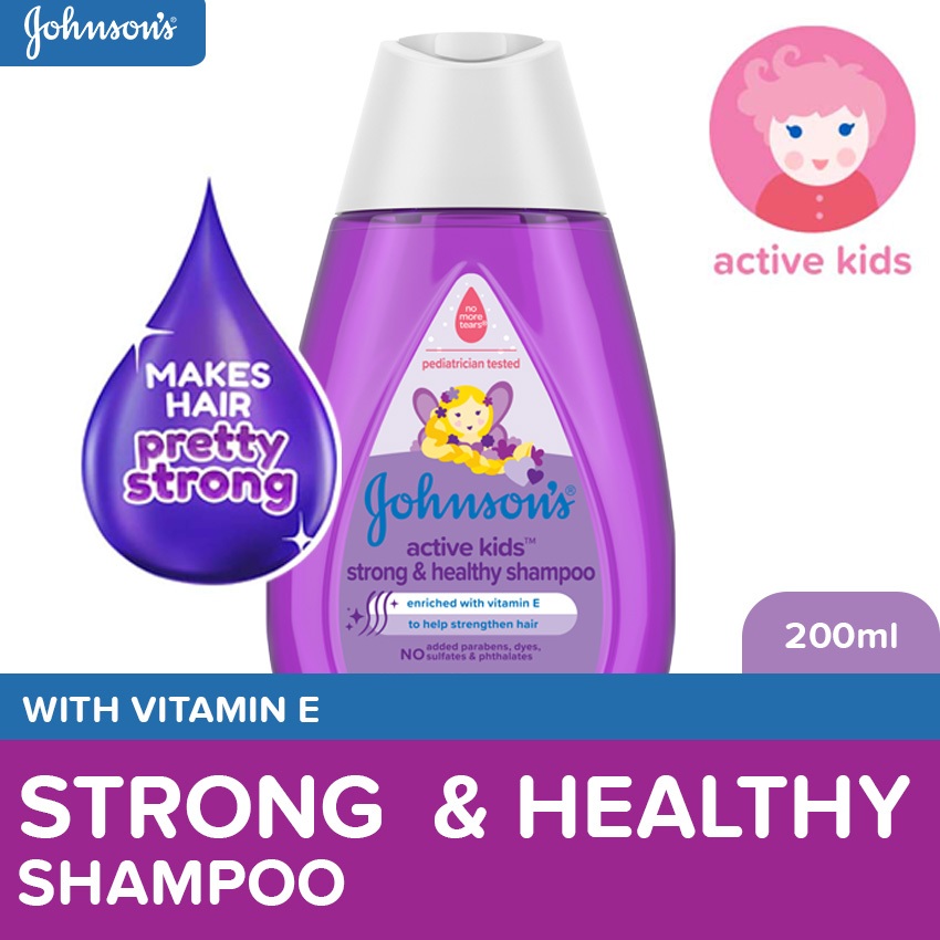Johnson's Active Kids Strong and Healthy Shampoo 200mL: active shampoo ...