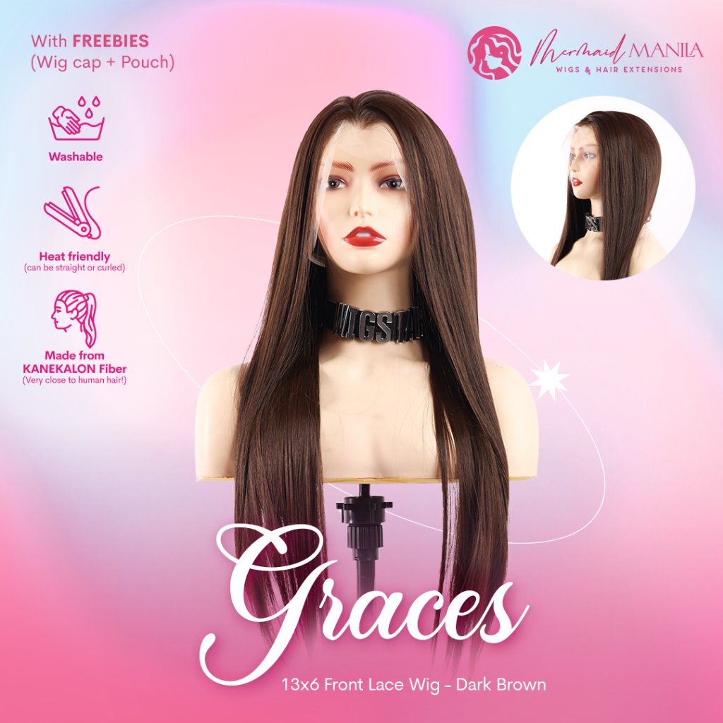 MERMAID MANILA HAIR - GRACES (13x6 Front Lace Wig) | Shopee Philippines