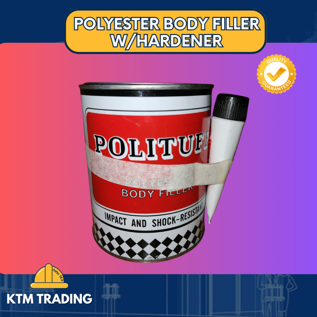 Polituff Polyester Body Filler with Hardener (1 Liter) | Shopee Philippines