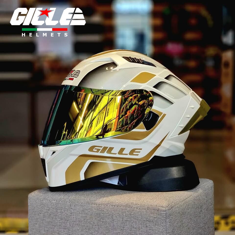 GILLE CIRCUIT Helmet Full Face for Motorcycle Dual Visor Men Women With ...