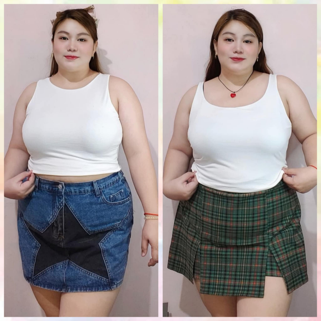 XL TO 2XL • Corry Plus Size Double Lining Sando Inner Crop Top | Shopee ...
