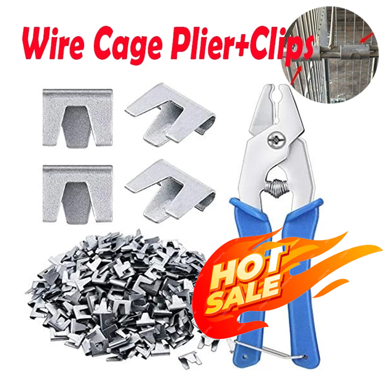 1 wire cage buckle clamp, 100 wire cage clips suitable for chicken, pet ...