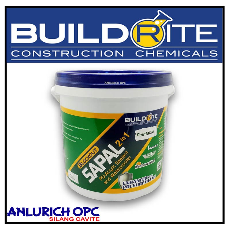 Buildrite BLOCKOUT SAPAL 2 in 1 (4 Liters) PU-Acrylic Sealant and ...