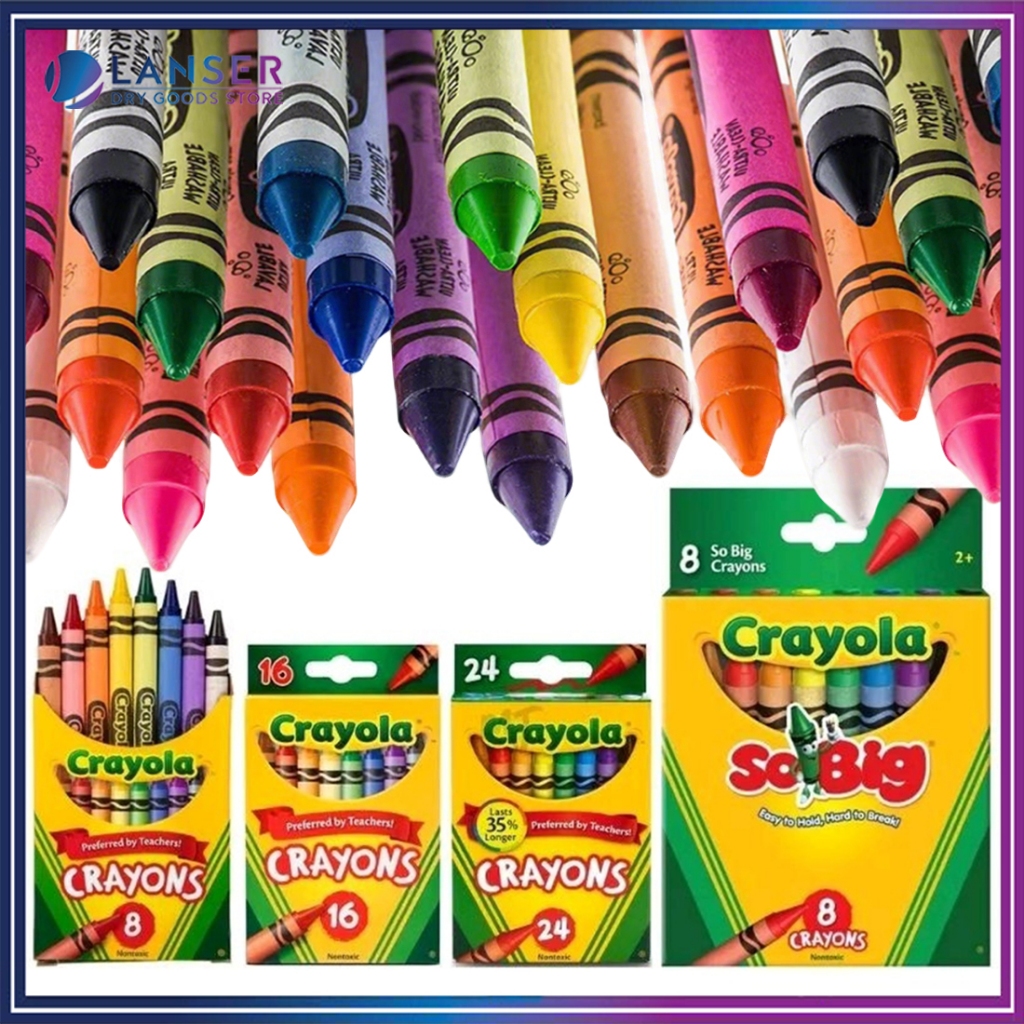 【LS】8/16/24pc Set Generic Crayon Crayons Set School Supplies Art Painting Pens Stationary Gift ...