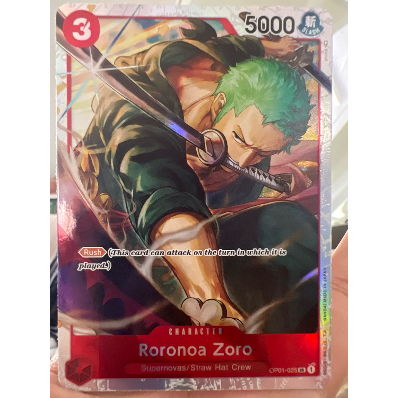 Roronoa Zoro - OP01-025 SR - Straw Hat Crew English - One Piece TCG ...