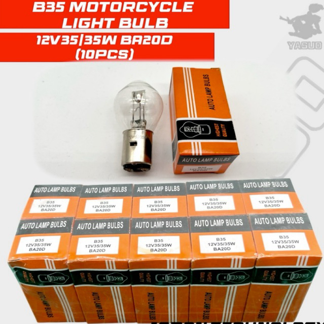 YASUO B35 Motorcycle Light Bulb 12v35/35w BA20D （10pcs） | Shopee ...