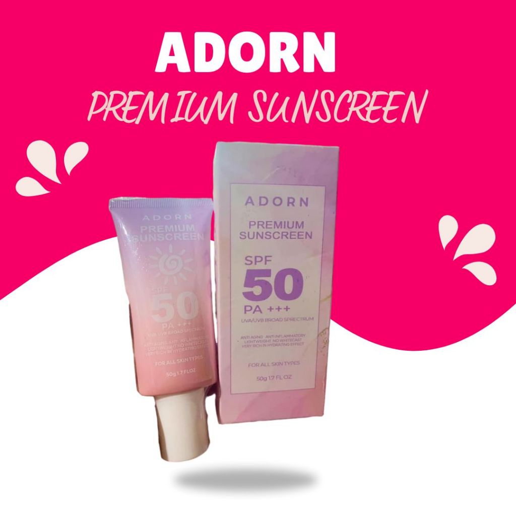 Adorn Premium Sunscreen | SPF 50 PA++++ UVA UVB Broad Spectrum ...