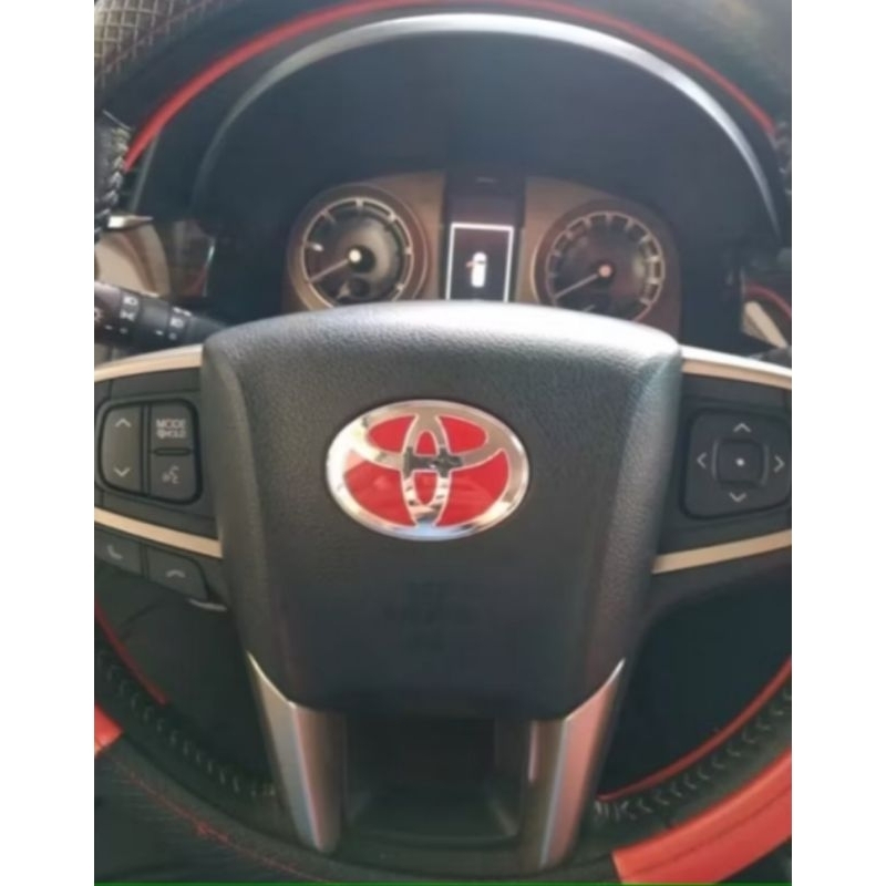 Toyota Steering Wheel Emblem Logo (Red) | Shopee Philippines