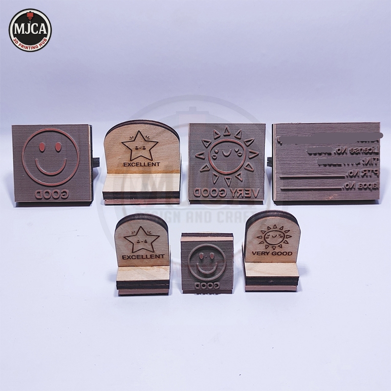 Personalized Laser Engraved Rubber Stamp (Manual, Ink Pad Not Included ...