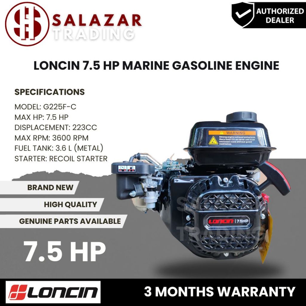 LONCIN 7.5HP MARINE GASOLINE ENGINE | Shopee Philippines