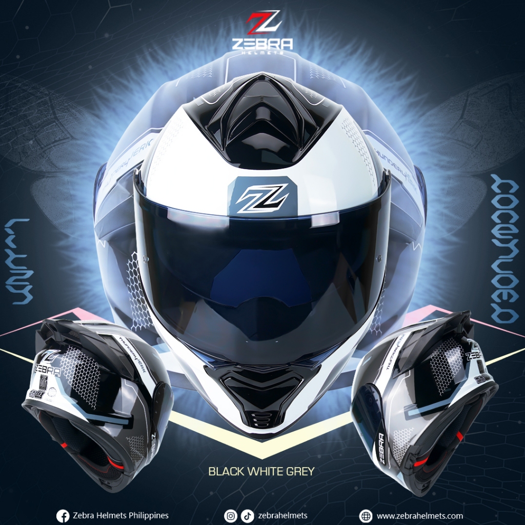 ZEBRA A113 RITZY modular dual visor helmet motorcycle helmet full face ...
