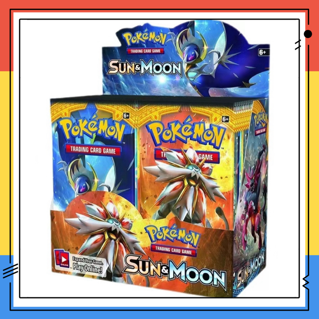 [ 360 pcs ]Pokemon Trading Cards Game Pack Box Pogs Sun&Moon Battle ...