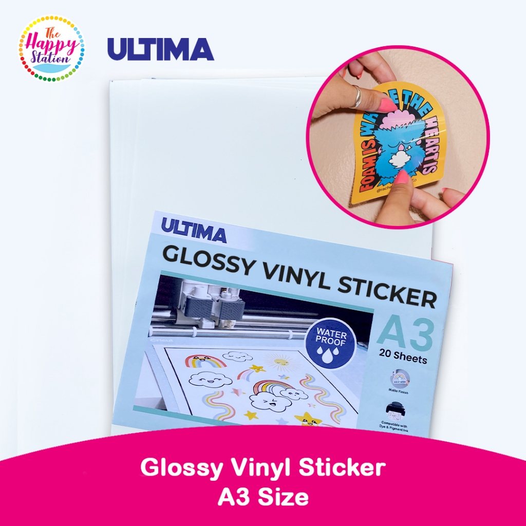 ULTIMA | Vinyl Sticker, A3 (compatible with dye and pigment inks ...