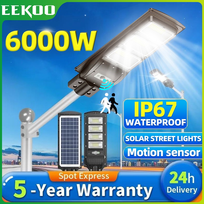 EEKOO solar light LED street lights outdoor waterproof 2000 watts integrated automatic sensor ...