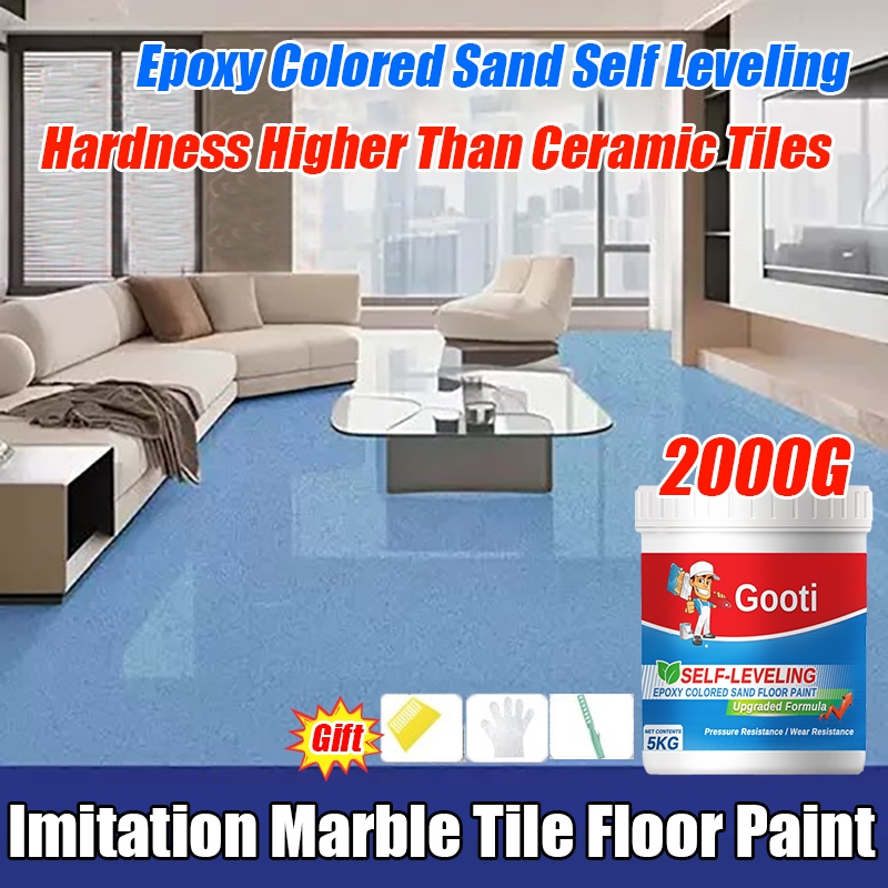 2KG Epoxy Colored Sand Self Leveling Floor Paint Non-Slip Wear ...