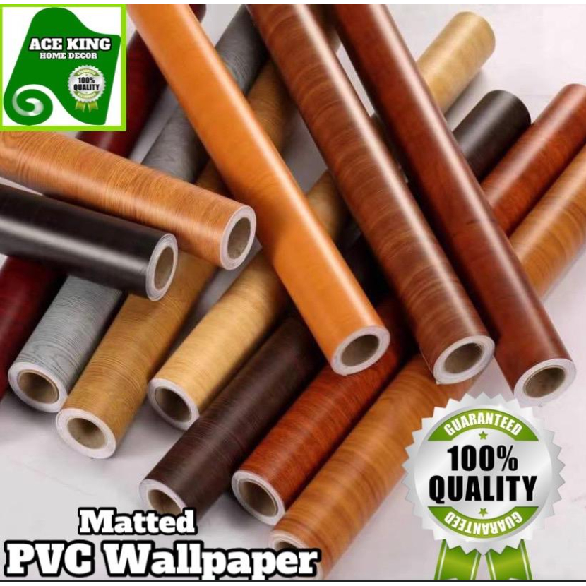 ACE KING Wooden Design PVC Waterproof Wall Sticker 10meters by 45cm ...
