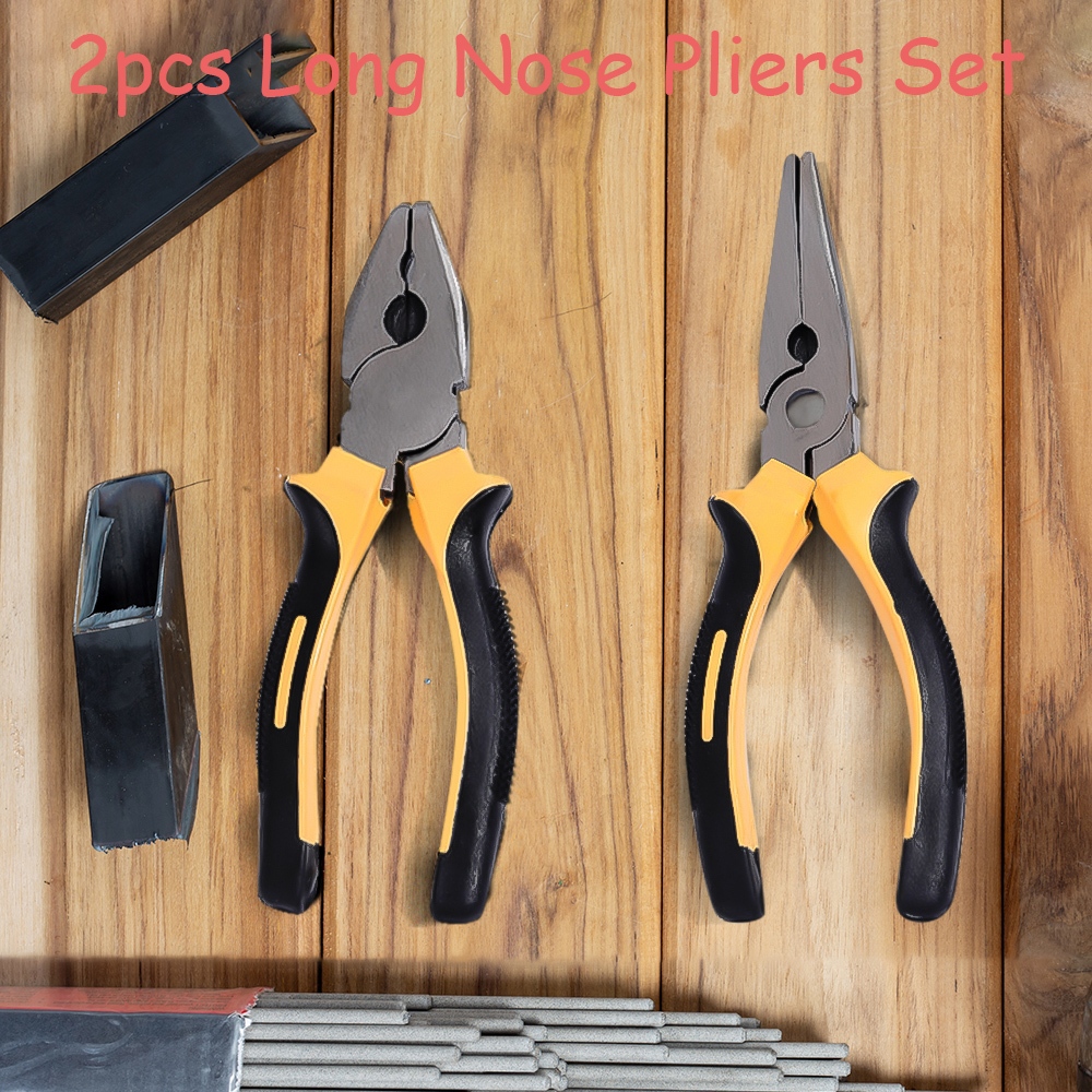 2pcs 6 Inches Heavy Duty Pliers Tool Set Long Nose Pliers Set Heavy ...