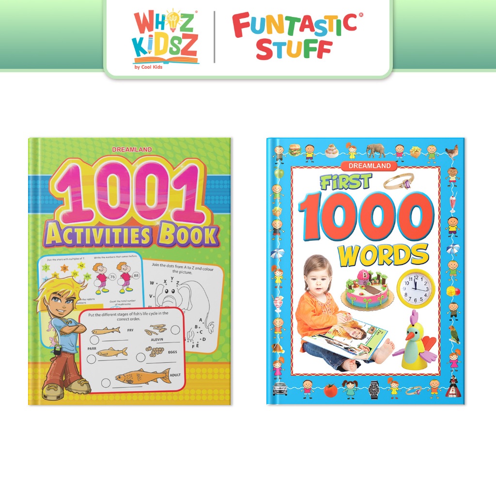Whiz Kidsz 1000 Words Learning Book & 1001 Activity Book for Kids ...