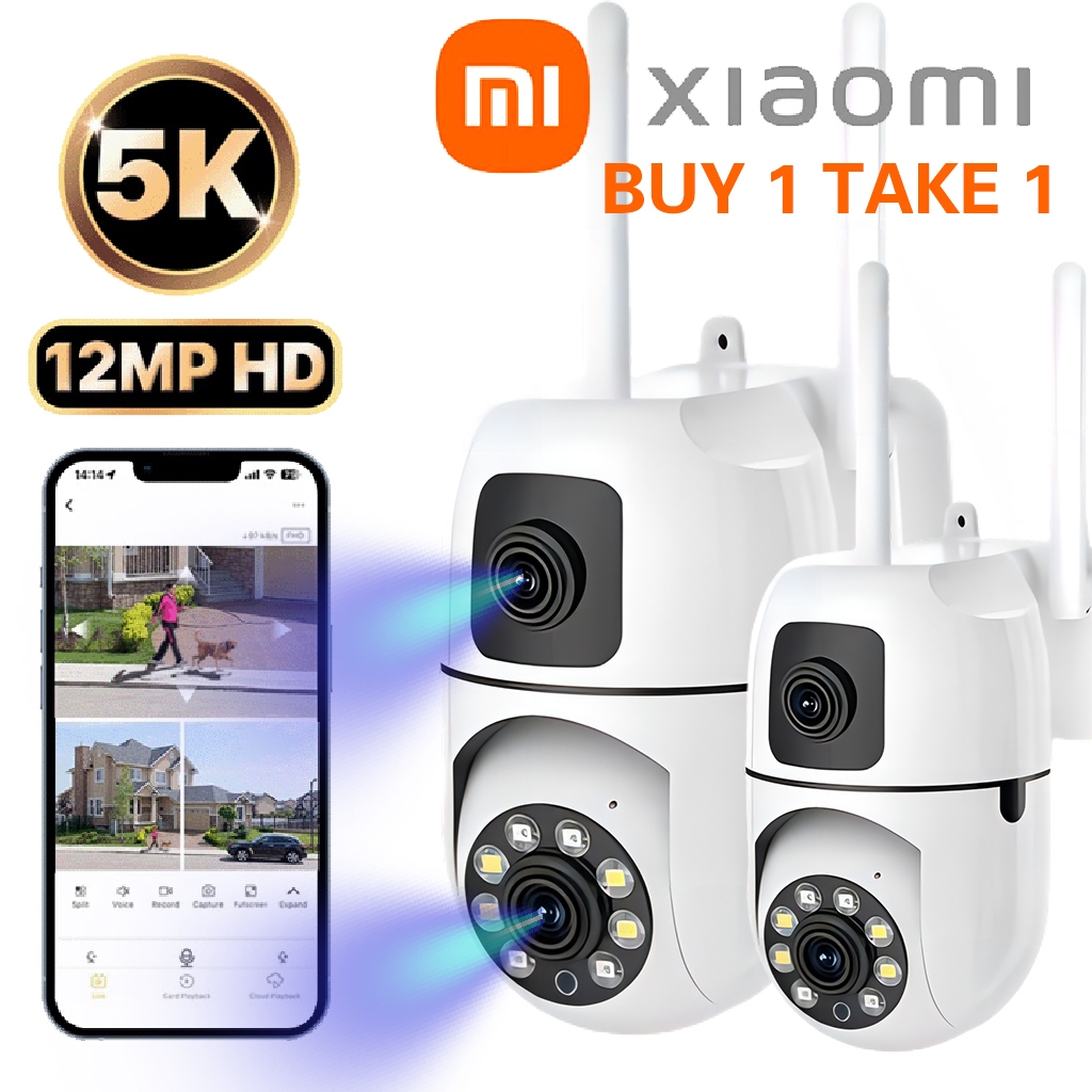 XIAOMI Outdoor CCTV Camera HD Dual Lens 50MP WiFi Connect Full Color ...