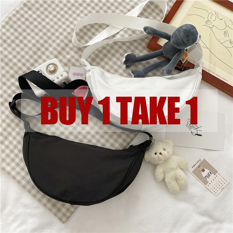 【Buy 1 Take 1】Korean New Trend Dumpling Shoulder Bag Casual Waterproof ...