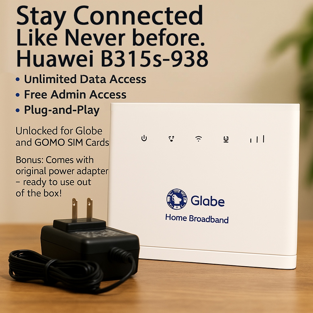 Huawei B315s-938 Wi-FI LTE Modem Globe - GOMO With Admin Access ...