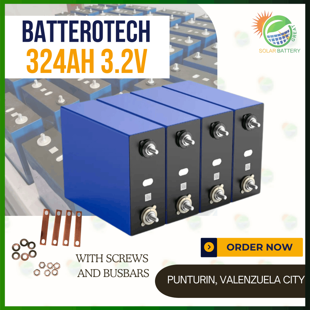 324AH BATTEROTECH Prismatic Lifepo4 Battery 3.2v Lithium Ion Phosphate ...