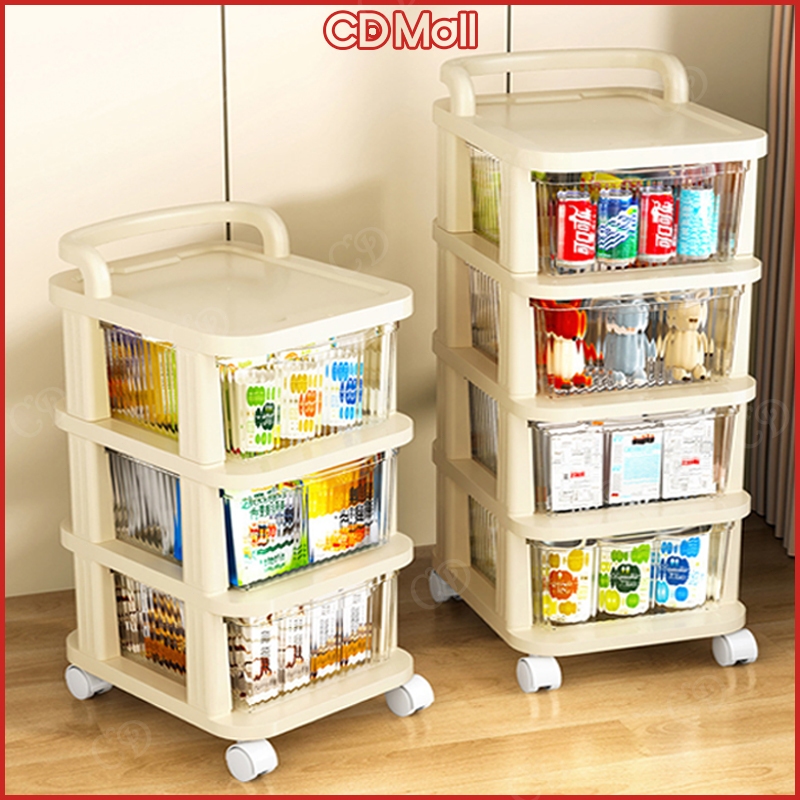 CD Drawer Trolley Cart Organizer Durabox White Plastic Drawer Rack ...