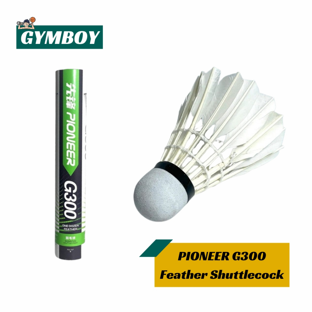 PIONEER G300 Badminton Feather Shuttlecock 3 pcs, 6 pcs, 9 pcs & 12 pcs ...