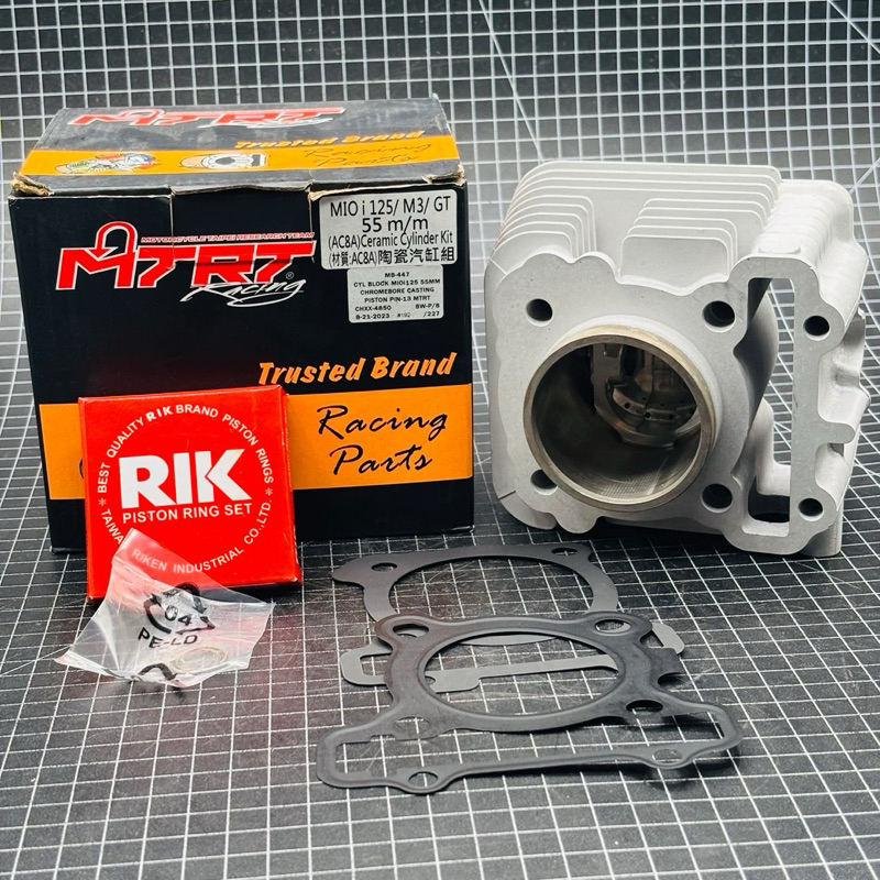 MTRT 55mm Chromebore Block Set w/ Casting Dome Piston Mio i 125/Soul i ...