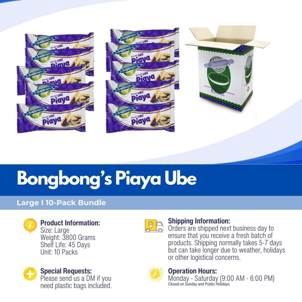 Piaya Ube Large 10 Packs | Shopee Philippines