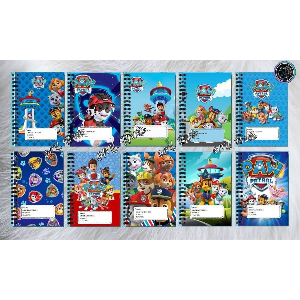 Personalized/Customized Notebook Cover Paw Patrol Theme Paw Patrol ...