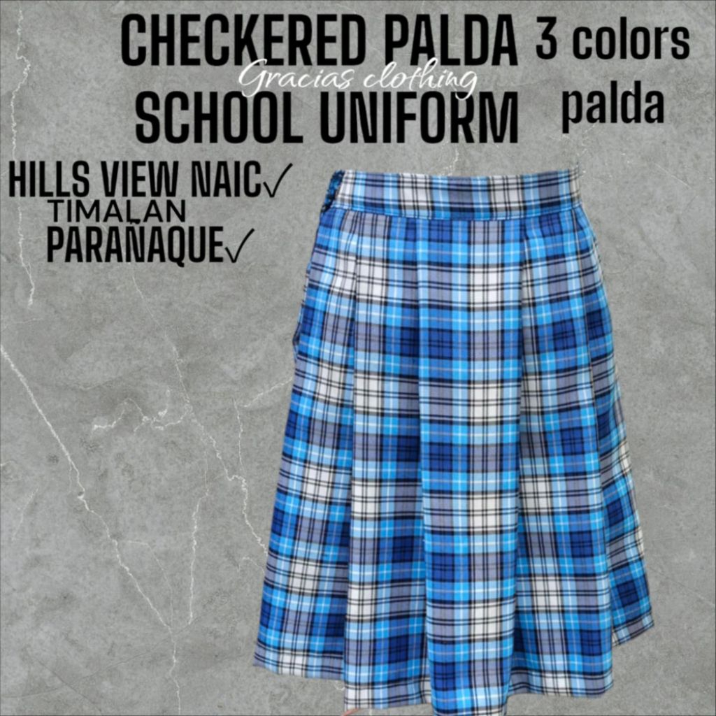 CHECKERED PALDA SCHOOL UNIFORM/THIS UNIFORM NAIC/PARANAQUE ETC. PLEATED ...