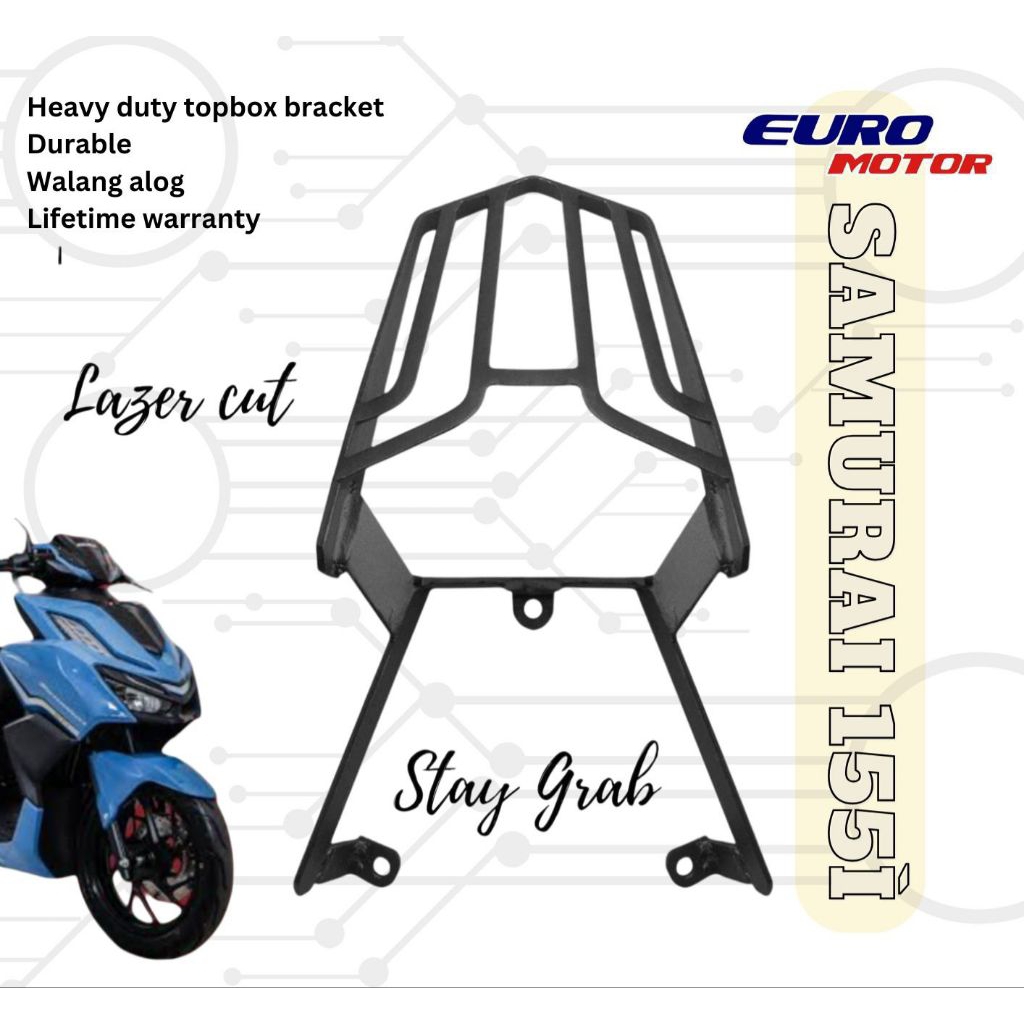 Euro Motor Samurai 155 Stay Grab Topbox Bracket Heavy Duty | Shopee ...