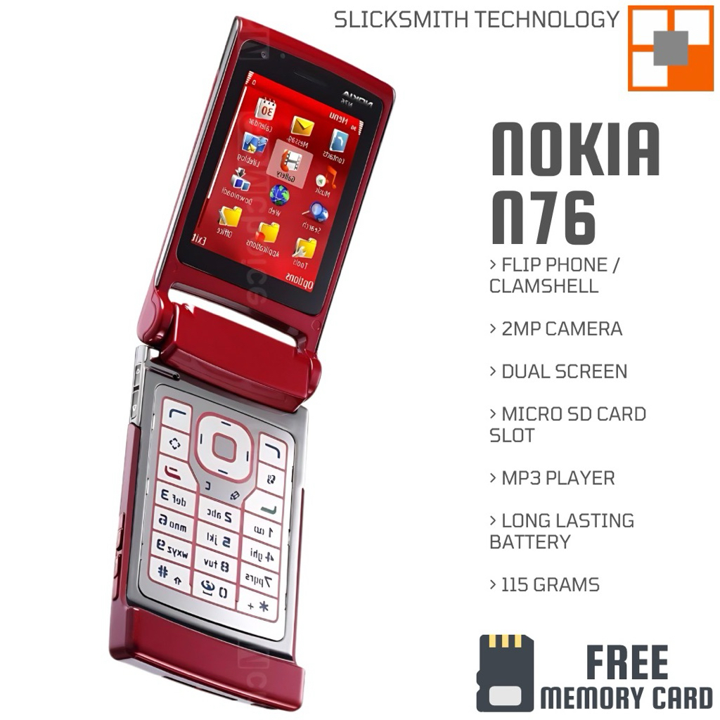 Nokia N76 Flip Phone 2007 | SlickSmith Technology | Shopee Philippines