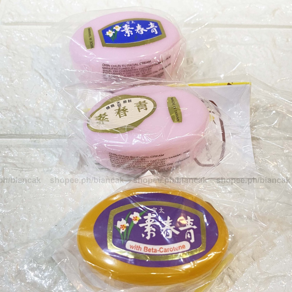 3pc CHIN CHUN SU FACE CREAM PINK BLUE ORANGE BETA CAROTENE (BEAUTY ...
