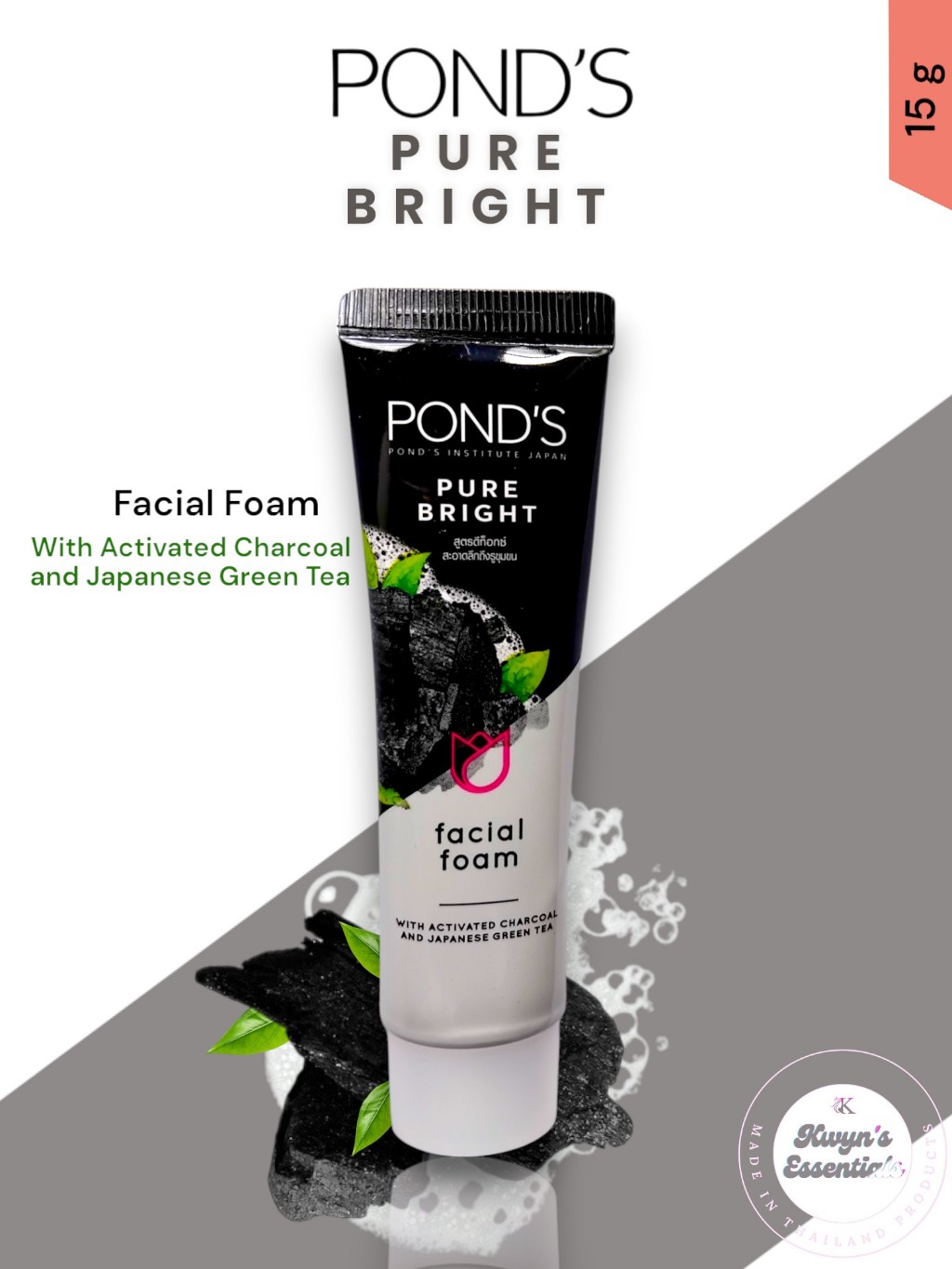 POND'S PURE BRIGHT Facial Foam with Activated Charcoal 15 g / Facial ...