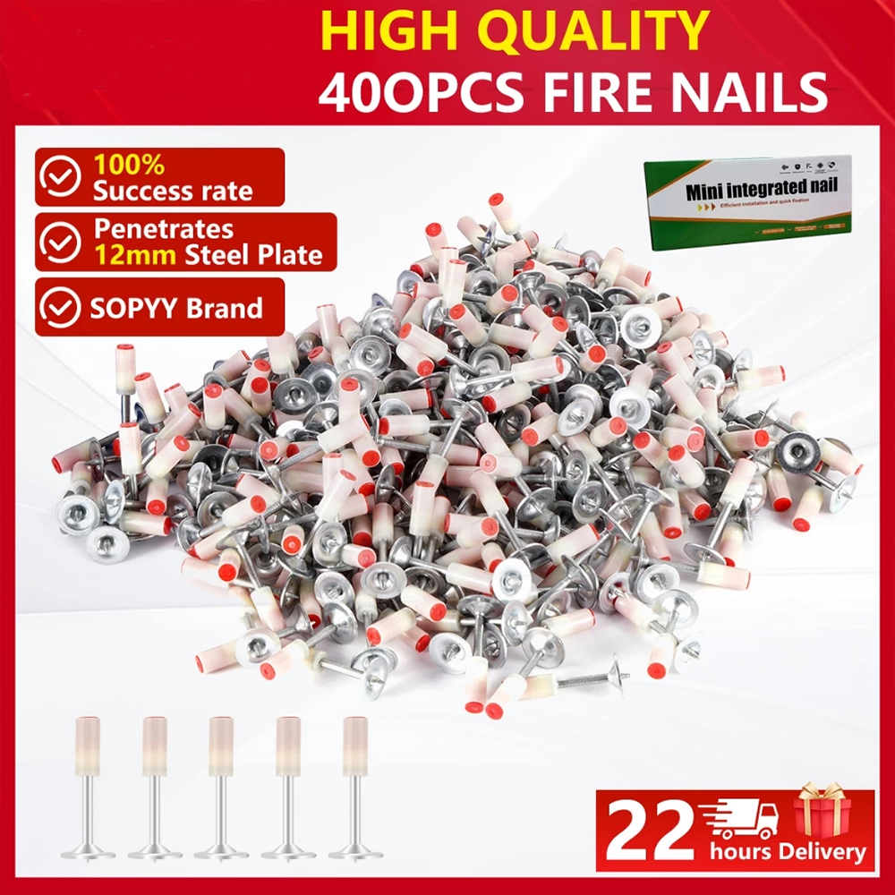 400Pcs Manual Nail Gunner Nails Ceiling Round Nail Slotting Device Nail ...
