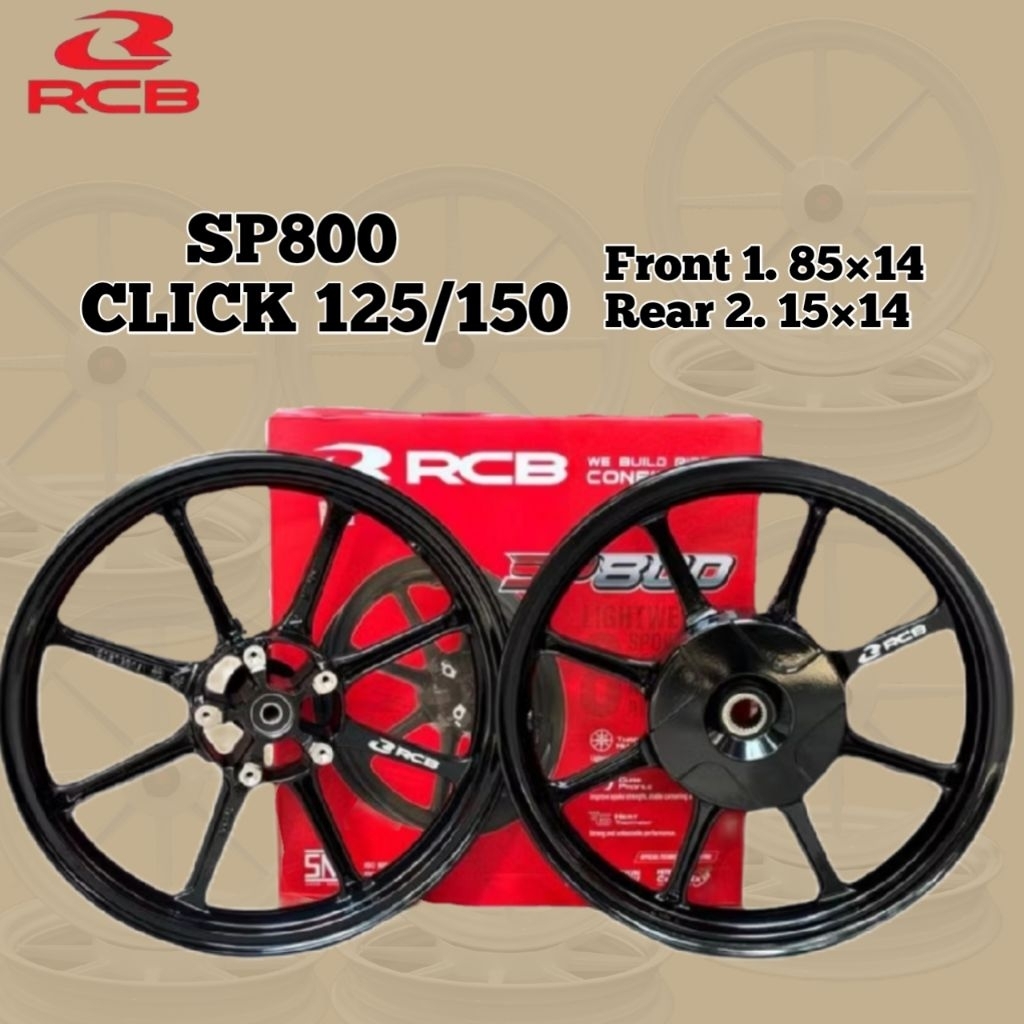 RCB SP800 SPORT Rim Mags For Click 125/150, Mio/Ego Lc, Nmax2020, Pcx ...