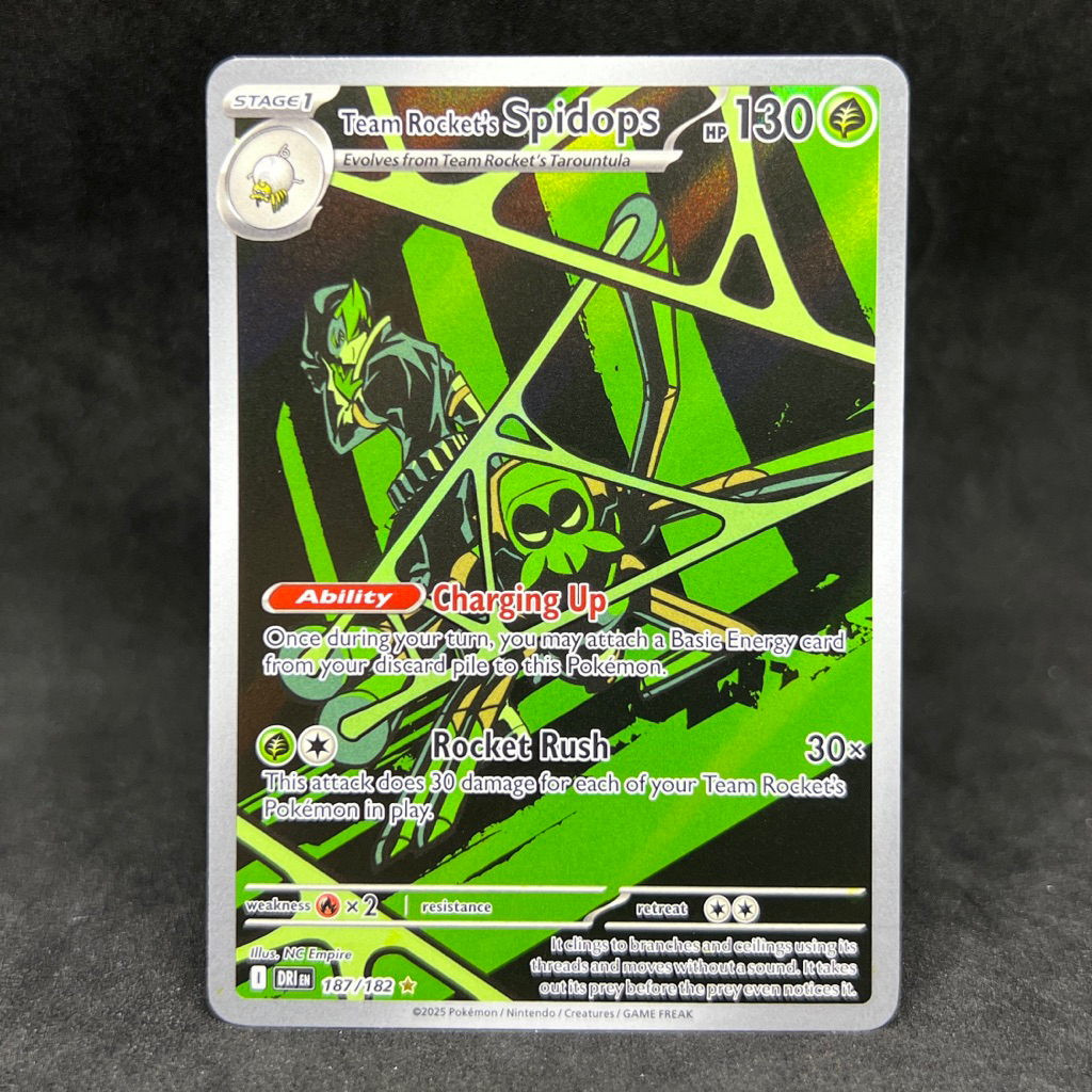 Pokemon TCG Team Rocket’s Spidops Illustration Rare 187/182 2025 ...