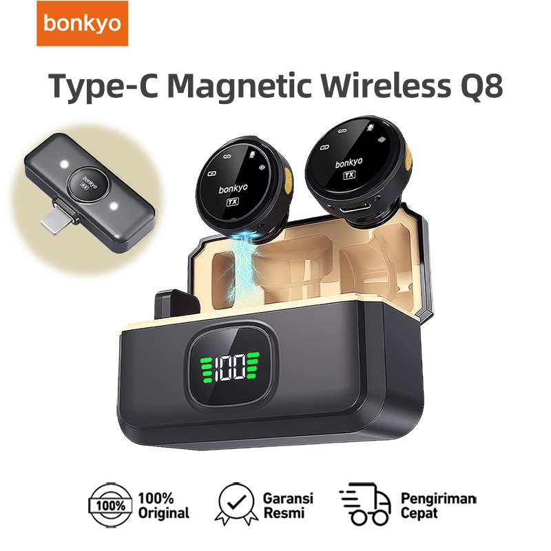 Mini Wireless Microphone Magnetic Suction Mic Recording Video Live ...