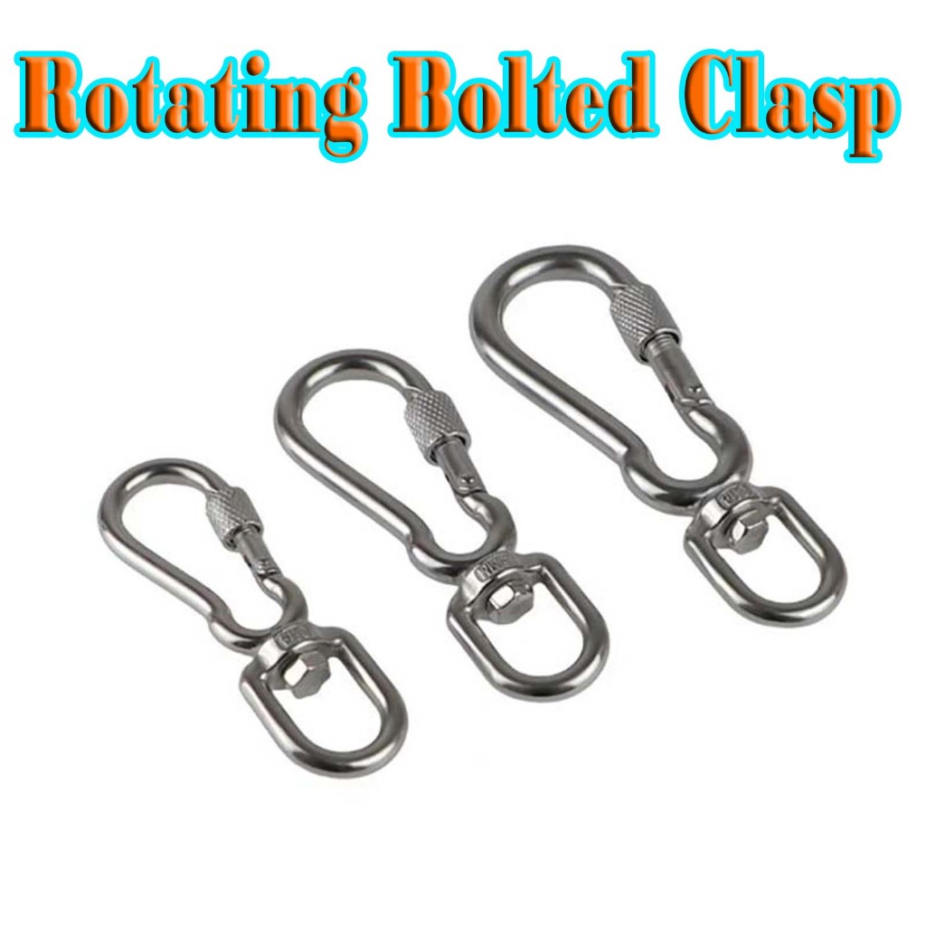 Universal Rotating Bolted Clasp Pet Safety Snap Hook Dog Collar Buckles ...